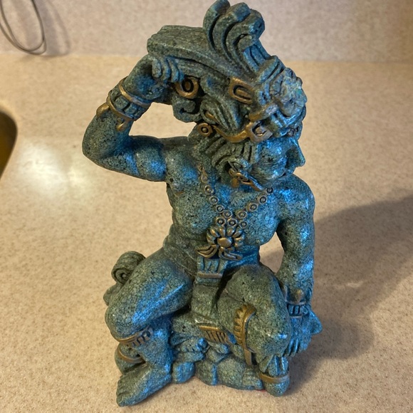 Vintage | Accents | Vintage Mayan Jade Green Tribal Aztec Warrior ...